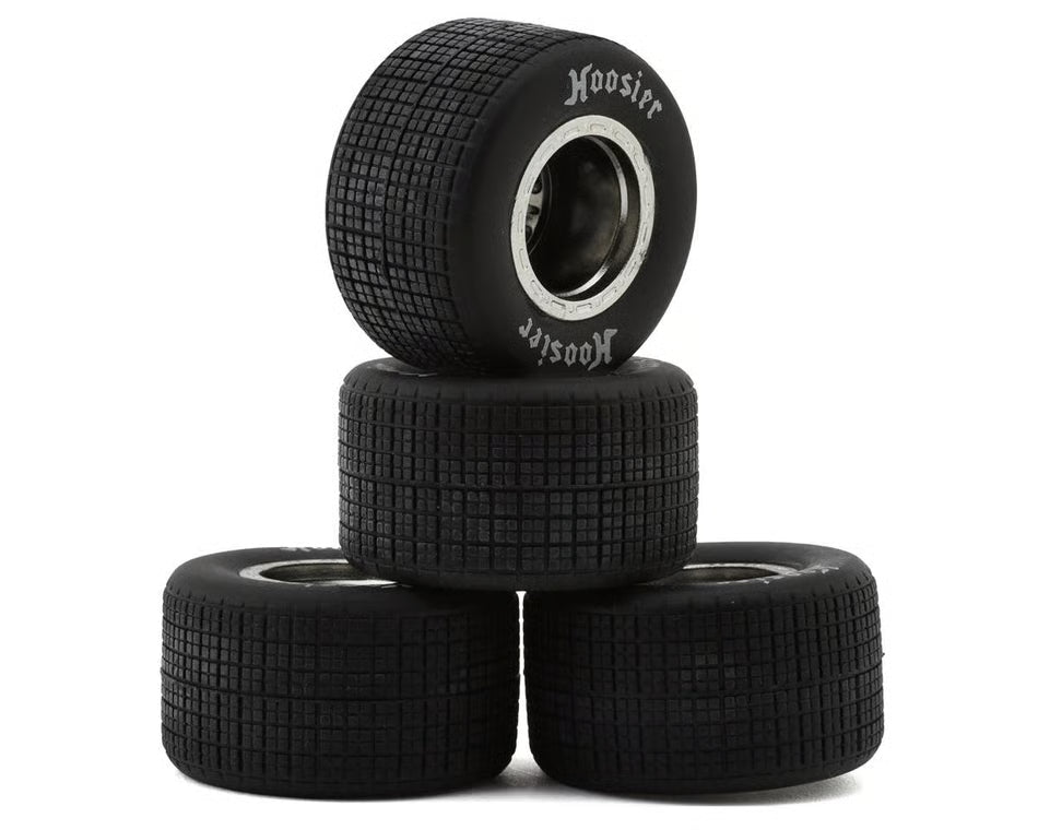 1RC Racing Pre-Mounted 1/18 Late Model Hoosier Tires (Chrome) (4) (F/R ...