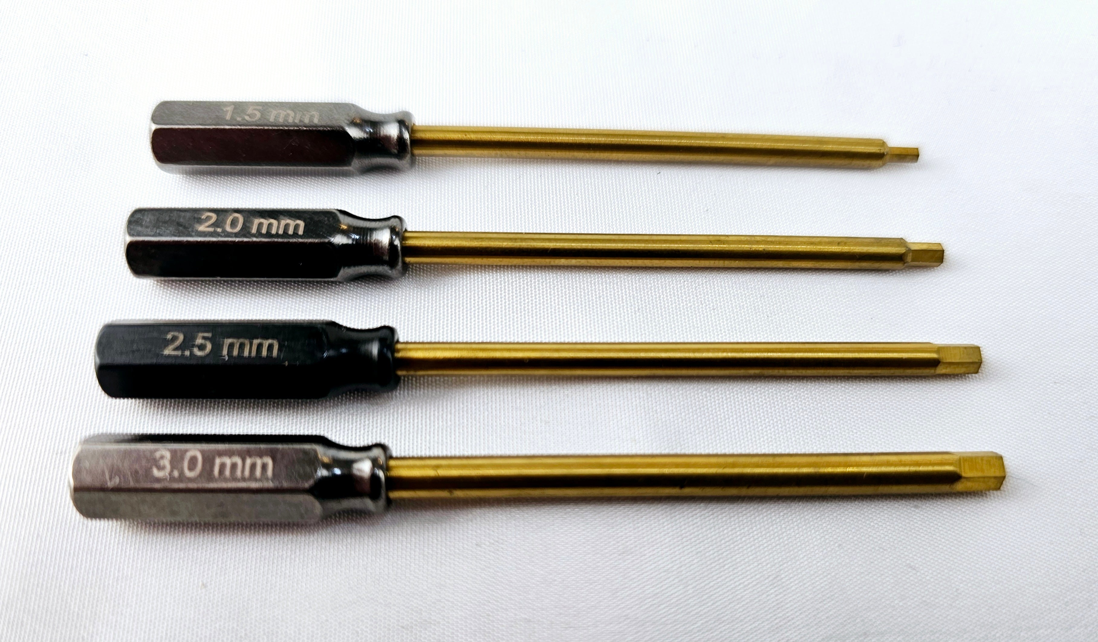 ERC Golden Titanium Hex Tips 4pc 1.5/2.0/2.5/3.0 – Eds RC