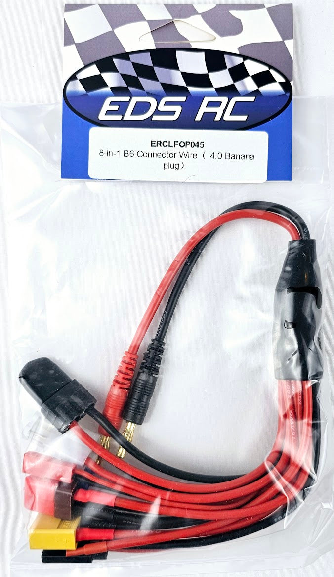 ERC 8 in 1 Charge Lead (4.0 Banana plug) – Eds RC