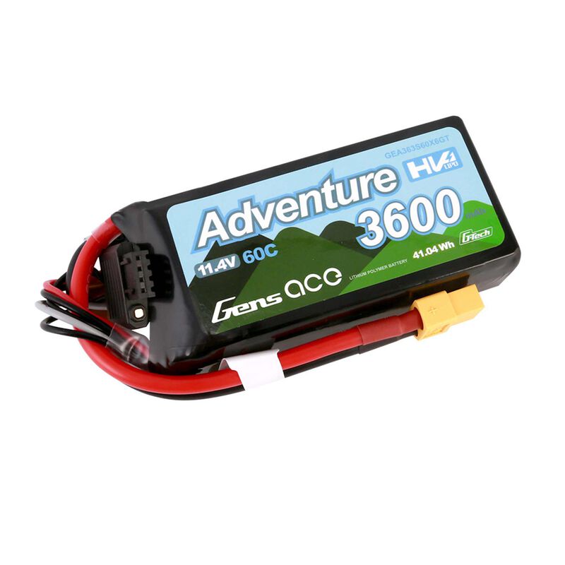 Gens Ace G-Tech Smart 3S LiHV Battery 60C (11.4V 3600mAh) w/XT60 Conne ...