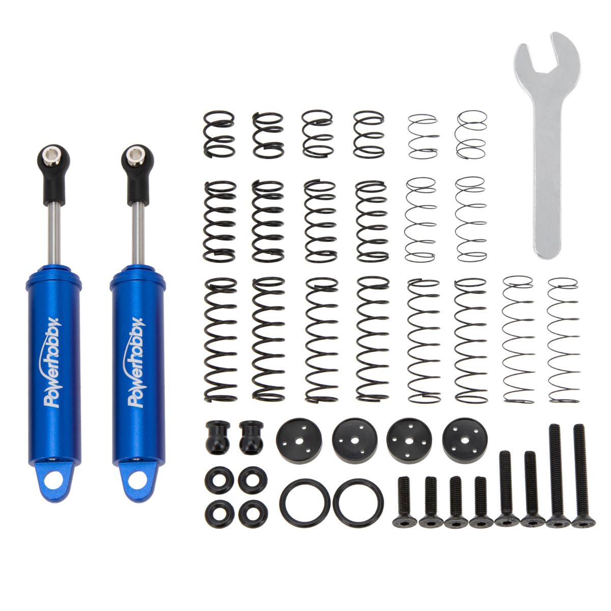 ***Powerhobby Blue 90mm Promatics Two Stage Internal Spring Shocks (2 ...